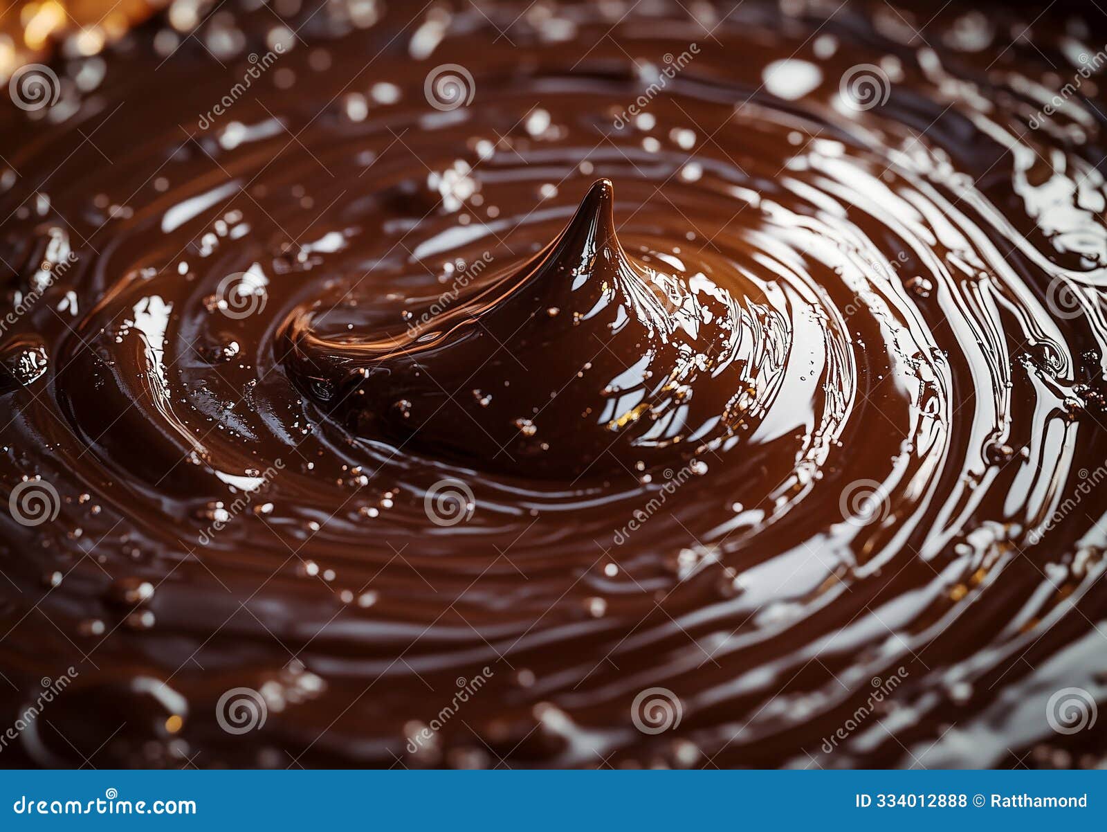 A Swirling Pool of Molten Chocolate with a Mesmerizing Central Peak and ...