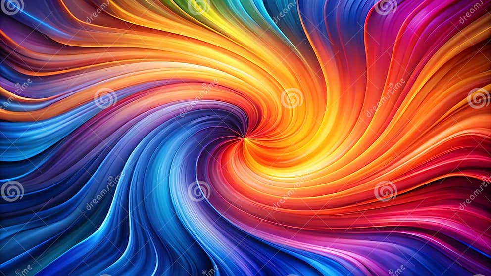 Swirling Prismatic Colors Background in Bold Hues Stock Image - Image ...