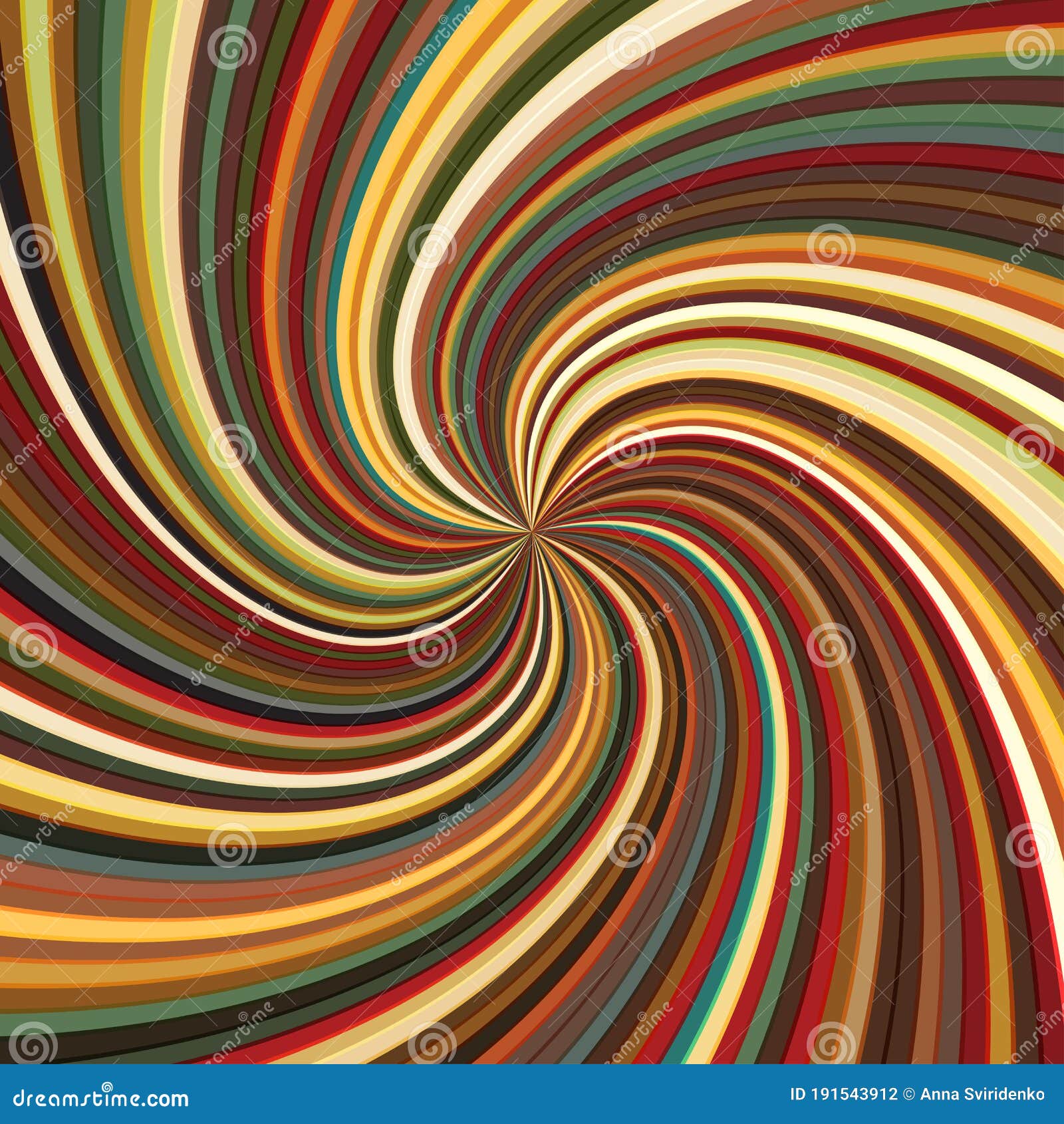 Swirling Radial Background Helix Rotation Rays Stock Illustration ...