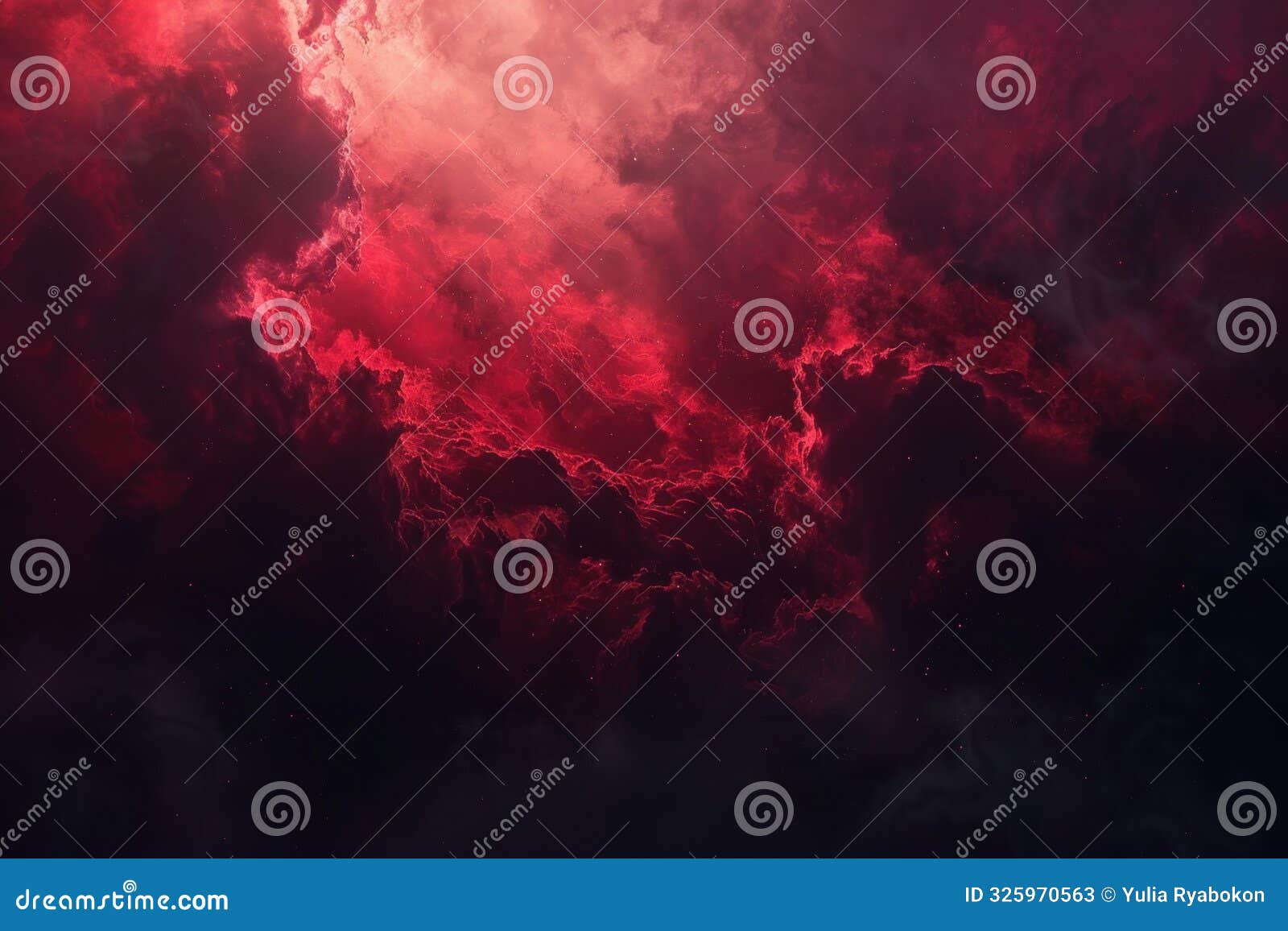 Red Nebula Cloud Formation Deep in Outer Space Stock Image - Image of ...