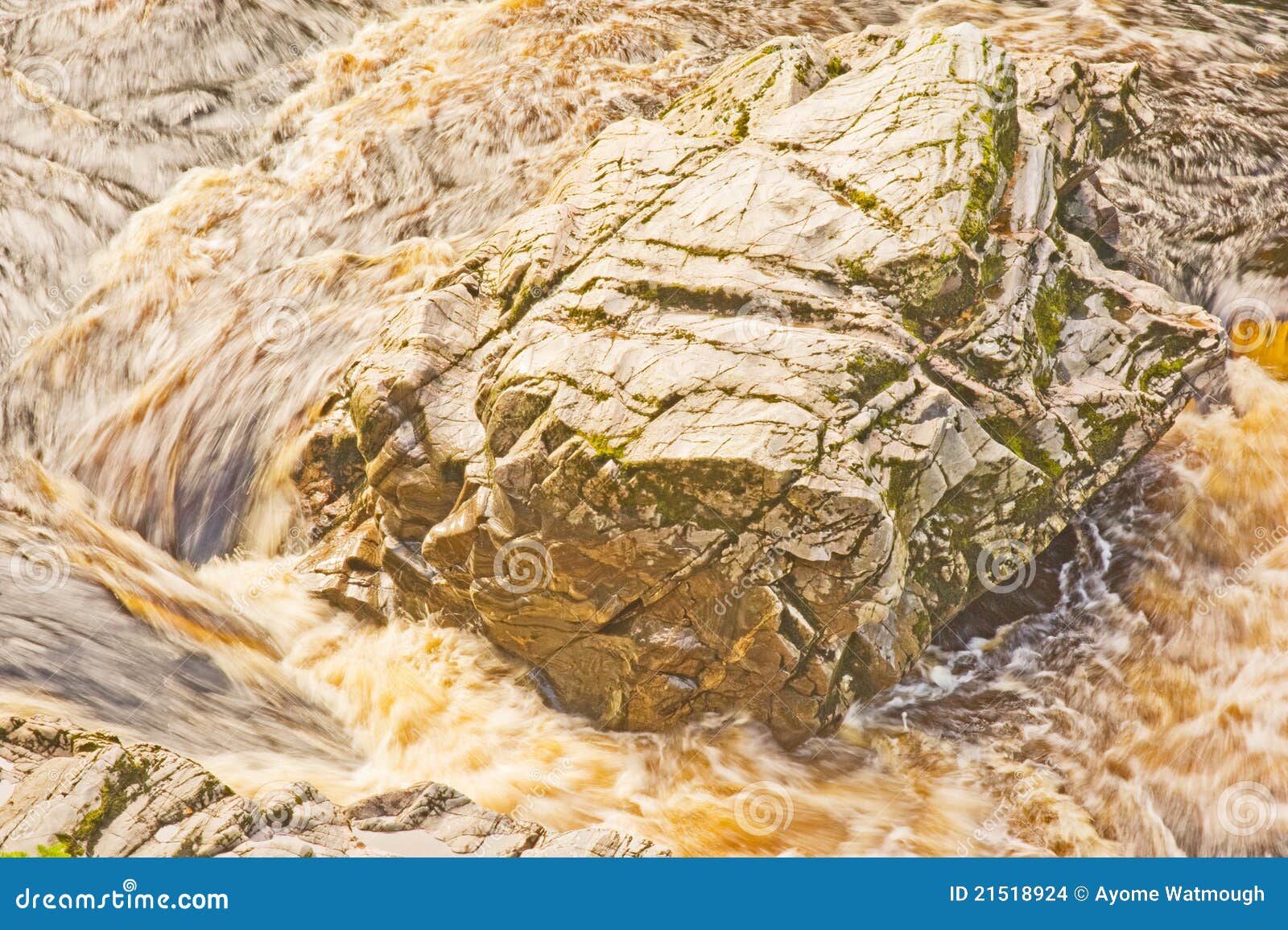 Swirling River Water Around Rocks. Stock Photo - Image of river ...