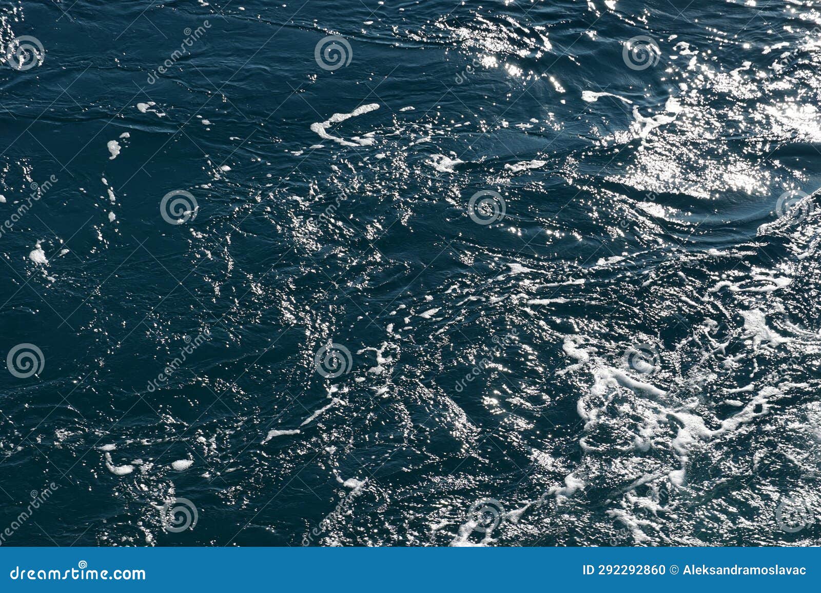Swirling Sea Water with Bright Spots of Sun Glare Stock Photo - Image ...