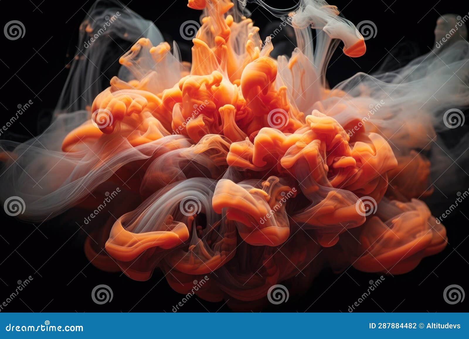 Swirling Smoke Patterns in a Zero-gravity Environment Stock ...