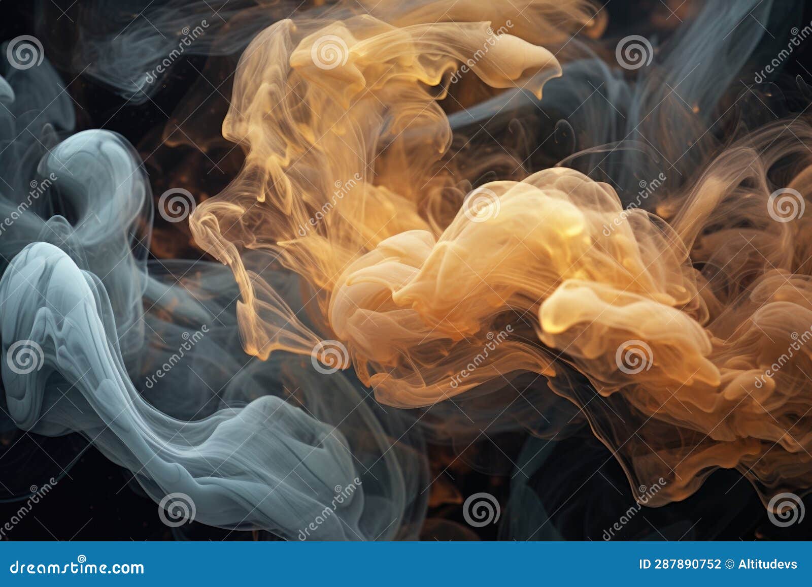 Swirling Smoke Patterns in a Zero-gravity Environment Stock Photo ...