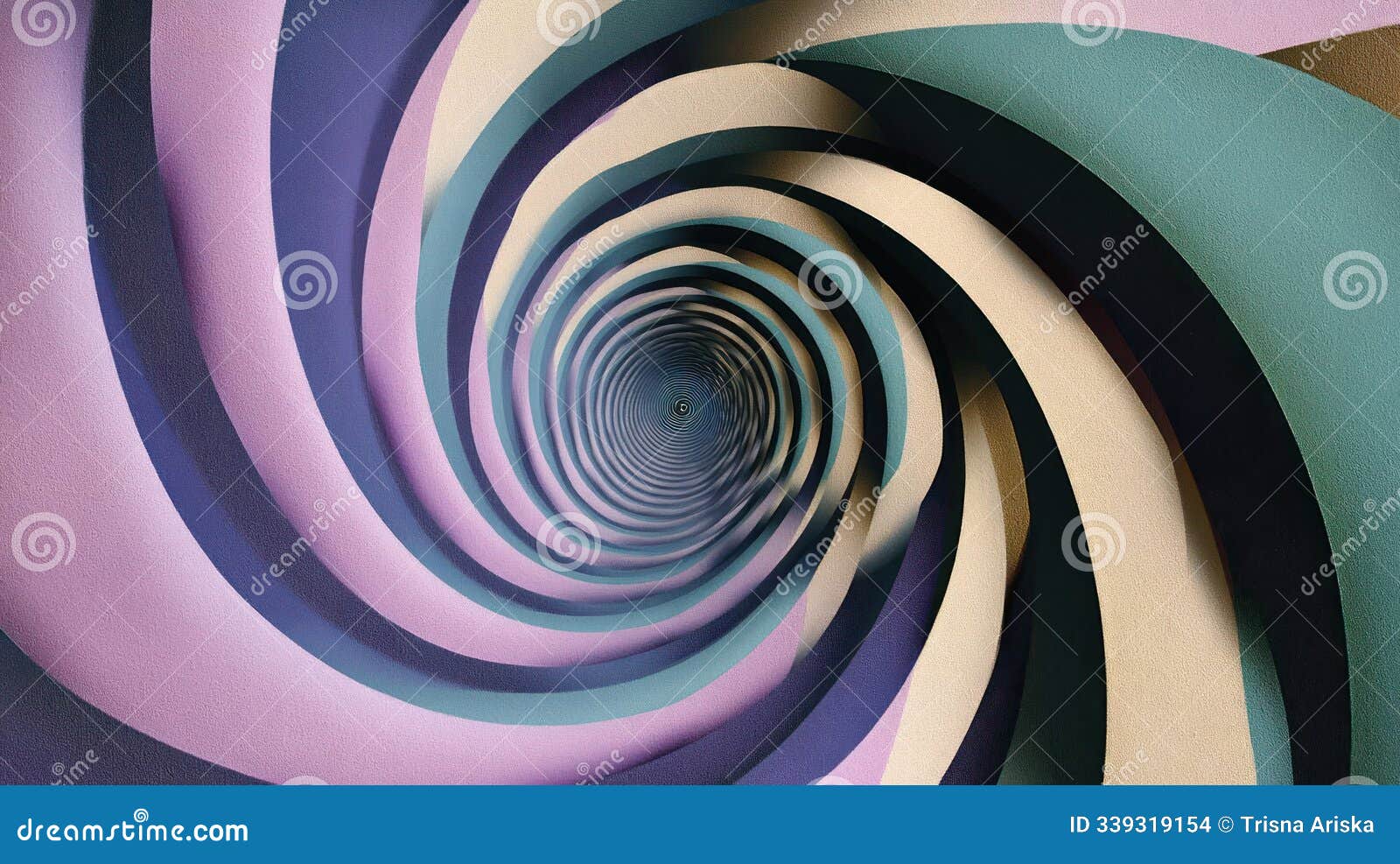 A Swirling Spiral Design in Soft Pastel Colors, Creating a Sense of ...
