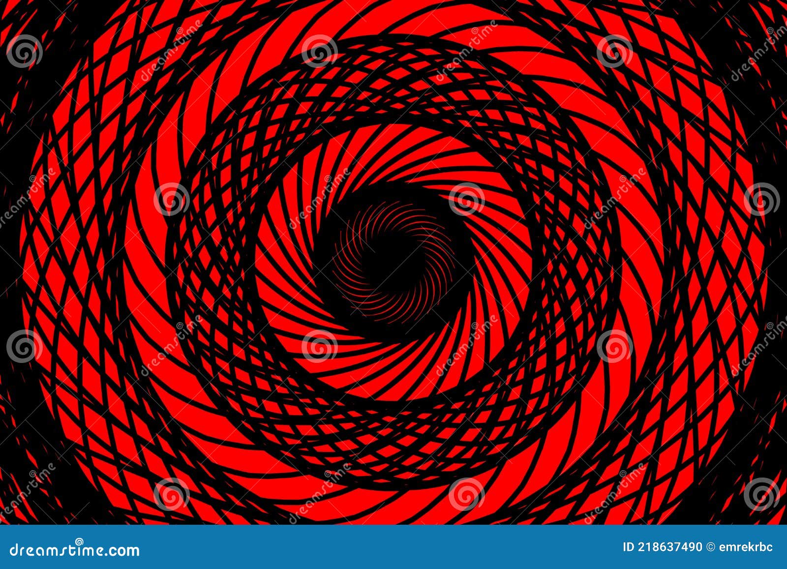 Swirling Spiral Net Pattern on Red Background Stock Illustration ...