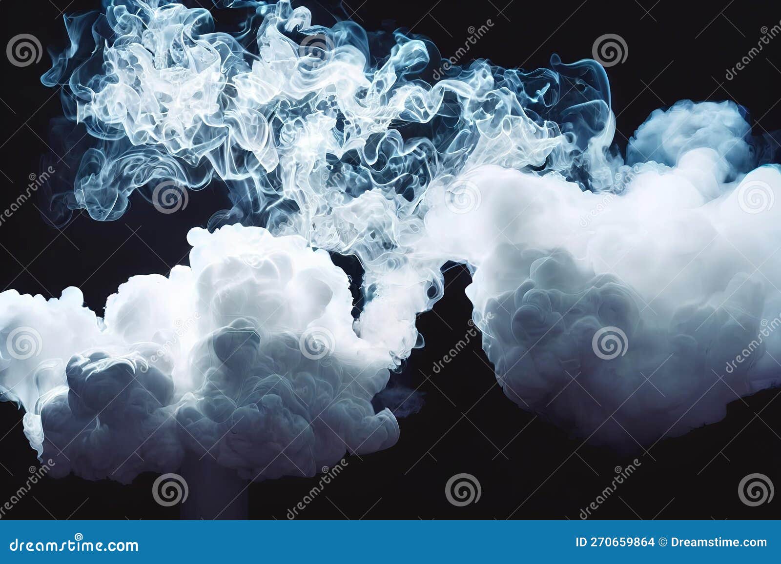 Swirling Steam of White Smoke Overlay Effect with Swirl Wave Stock ...