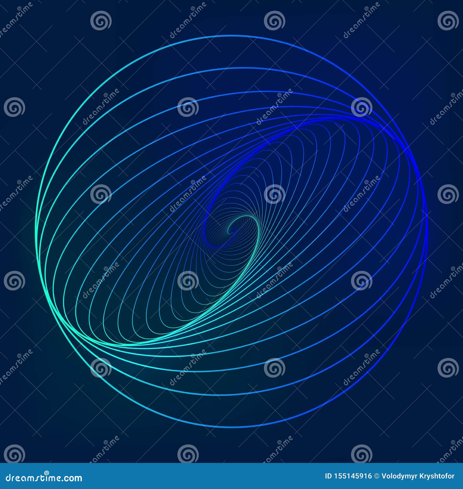 Swirling Symbol. Optical Illusion. Twisted Structure. 3D Vector Grid ...