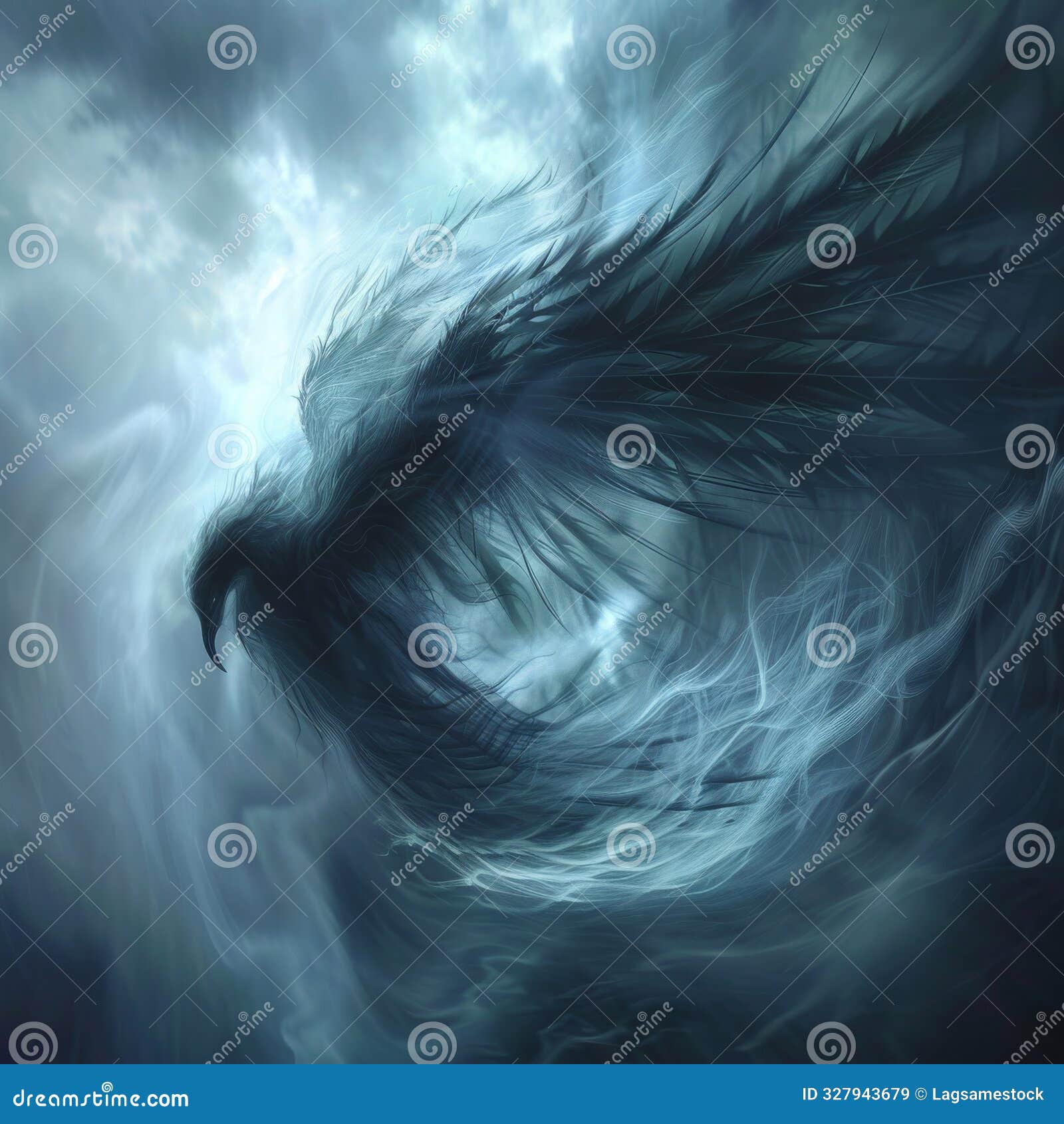 Ethereal Wraith Haunts A Dark And Ominous Forest Landscape Stock Photo ...