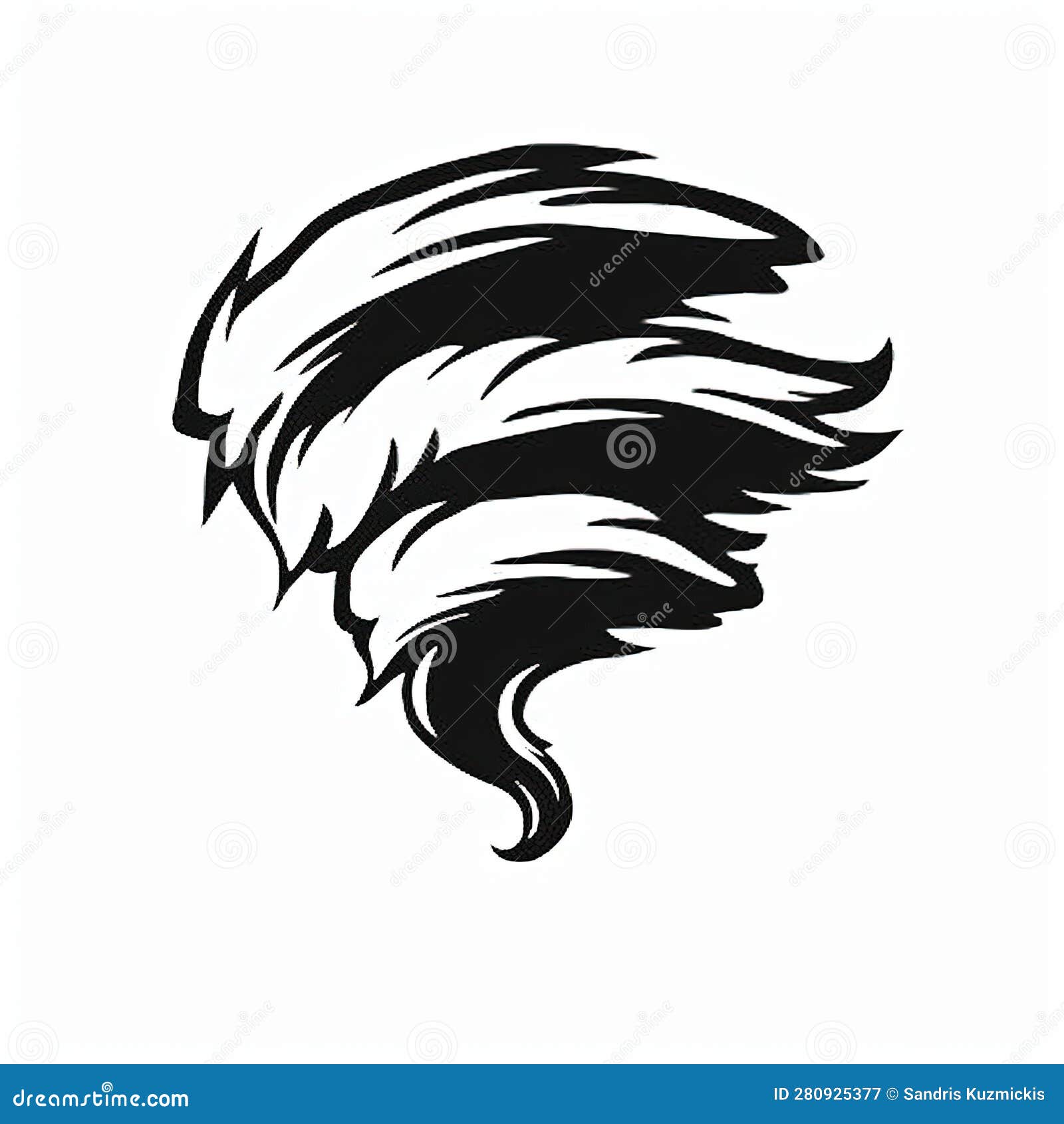 Swirling Tornado In Village Destroy Houses Cartoon Vector ...