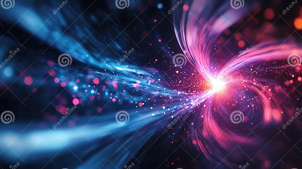 Swirling Image of Quantum Physics with Interconnected Particles and ...
