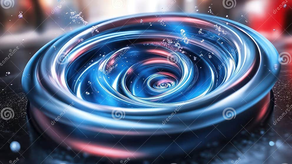 A Swirling Vortex of Blue and Red Fluid, Creating a Dynamic, Visually ...