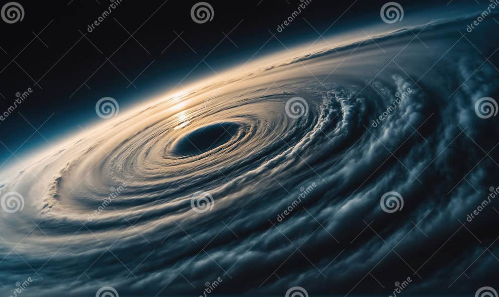 A Swirling Vortex of Clouds Forms in the Atmosphere, Creating a ...