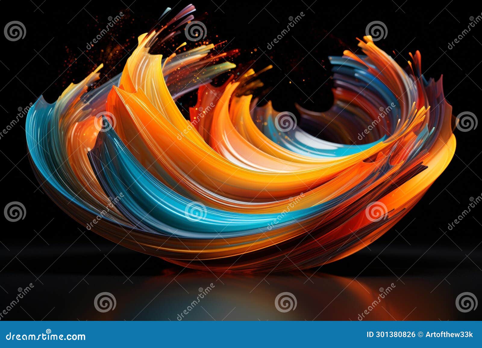 A Swirling Vortex of Colors and Shapes, Representing Competition and ...