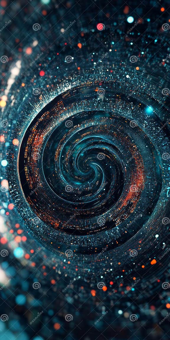 Swirling Vortex of Data Symbols Creating a Dynamic Flow of Information ...