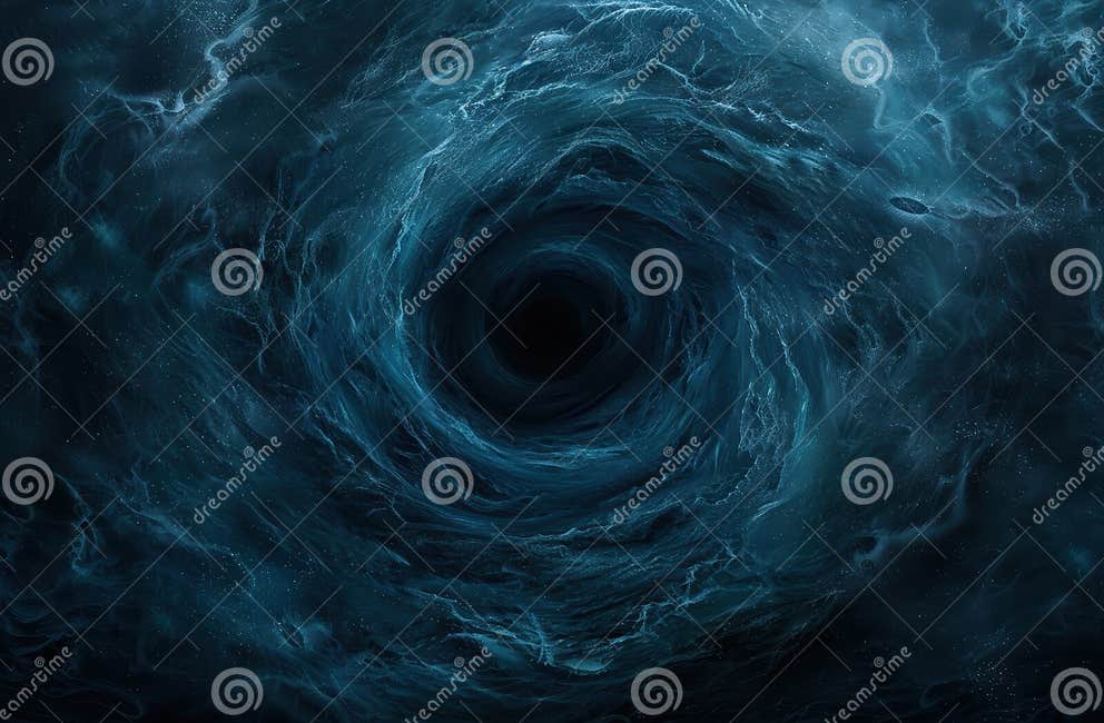 Swirling Vortex of Deep Blue Ocean Waves Stock Illustration ...