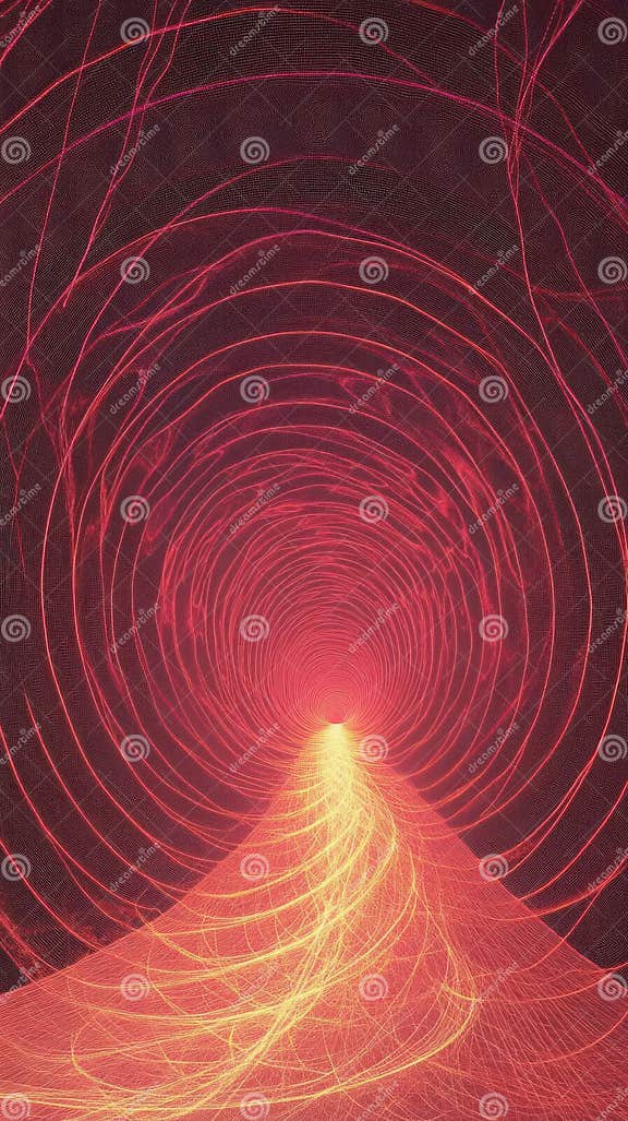 A Swirling Vortex of Light Radiating from a Central Point, Creating a ...