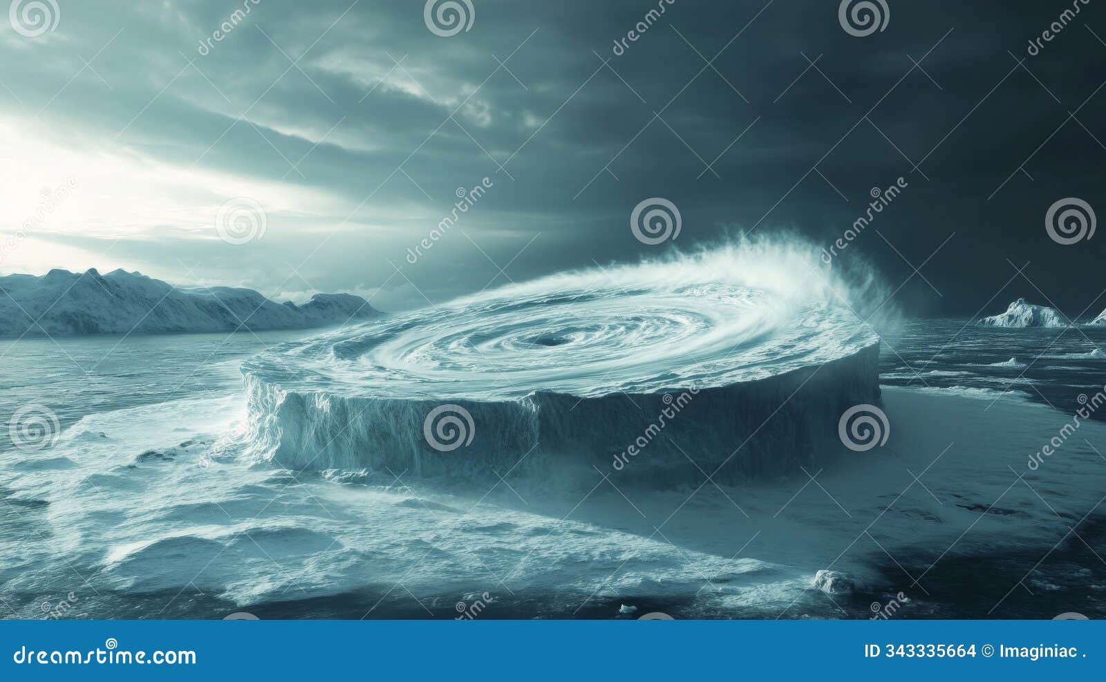 Snow Vortex On Red Background Vector Illustration | CartoonDealer.com ...