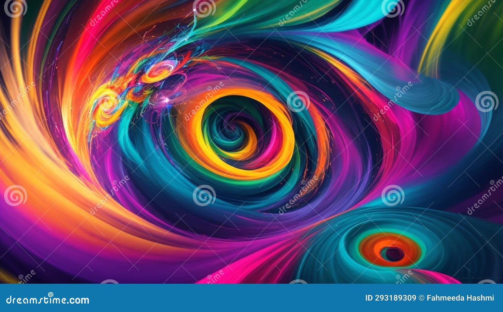 A Swirling Vortex of Vibrant Colors, Blending Together in a Chaotic ...