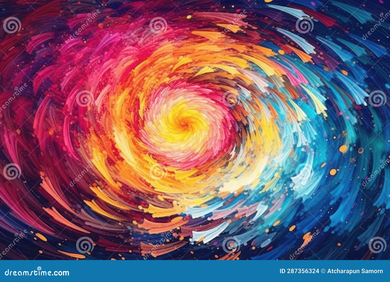 Swirling Vortex of Vibrant Paint Splatters Japan Style Generative AI ...
