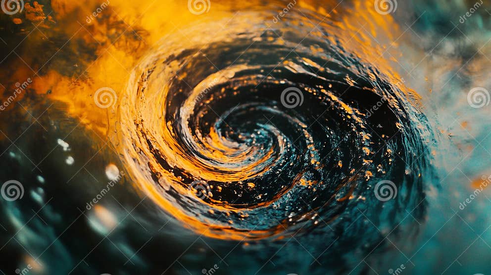 Swirling Waters Create a Mesmerizing Vortex Effect in a Tranquil Setting Generative AI Stock ...