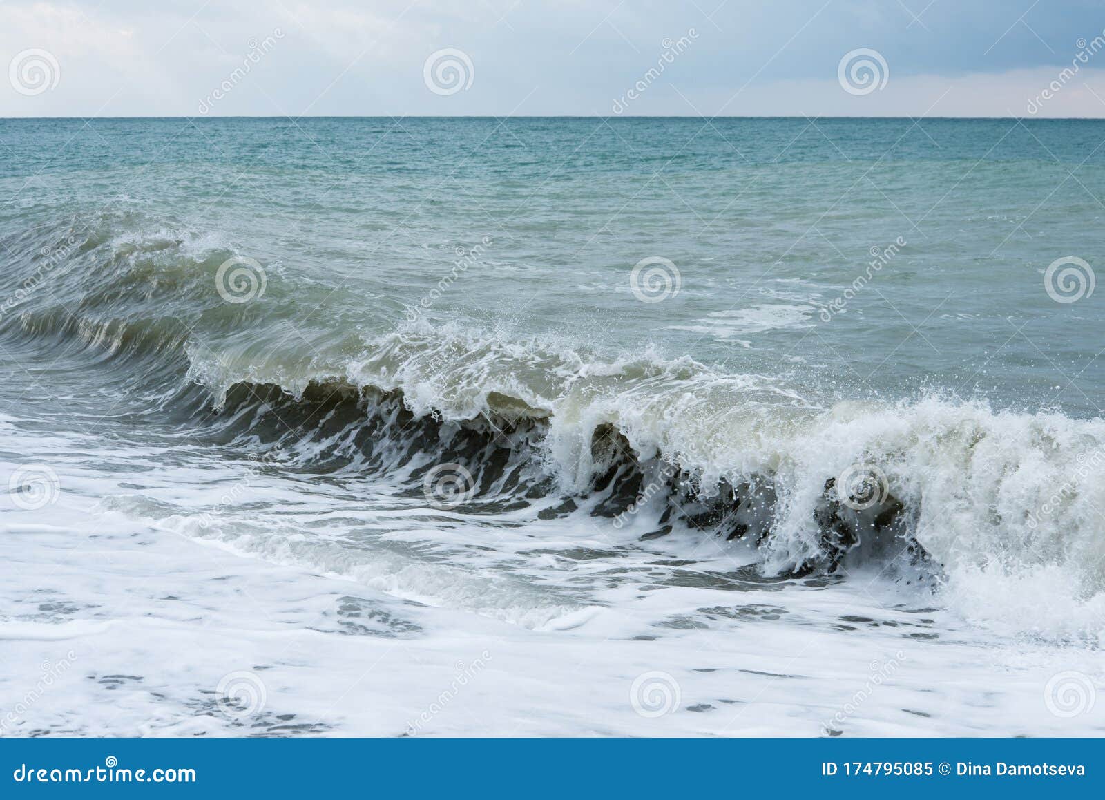 Swirling Wave. the Formation of the Wave Stock Image - Image of blue ...