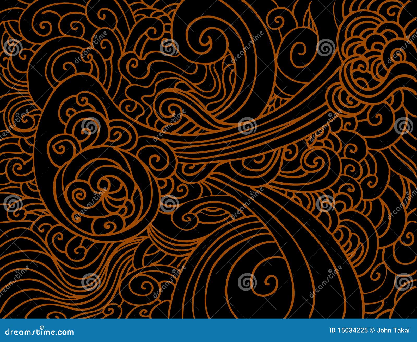 Swirling Wave Pattern Cartoon Vector | CartoonDealer.com #15034225