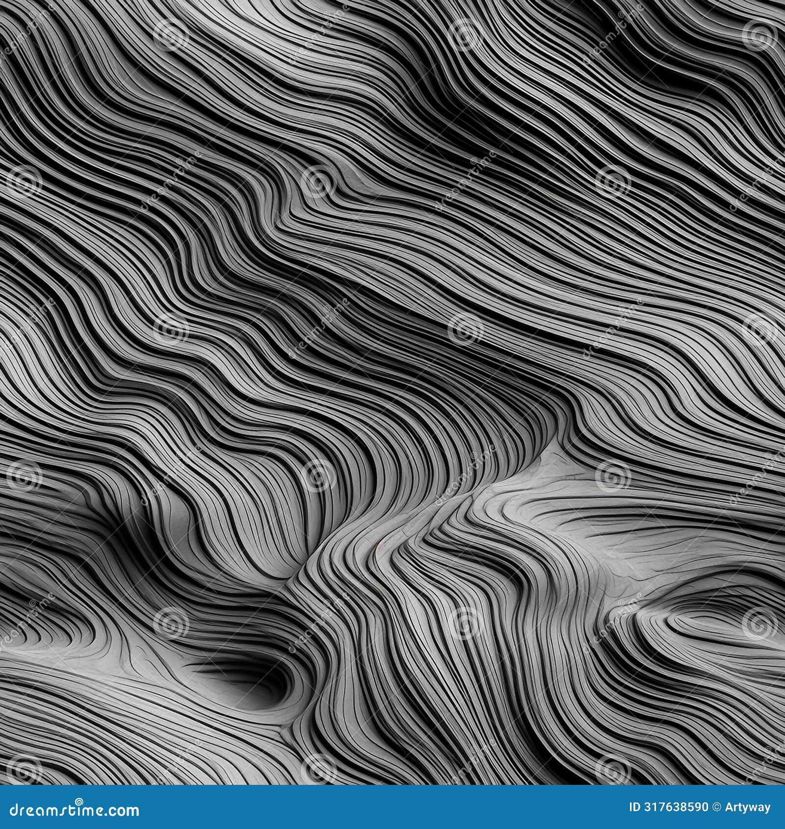 Swirling Wave Pattern, Intricate Dynamic Texture. Seamless Smooth Lines ...