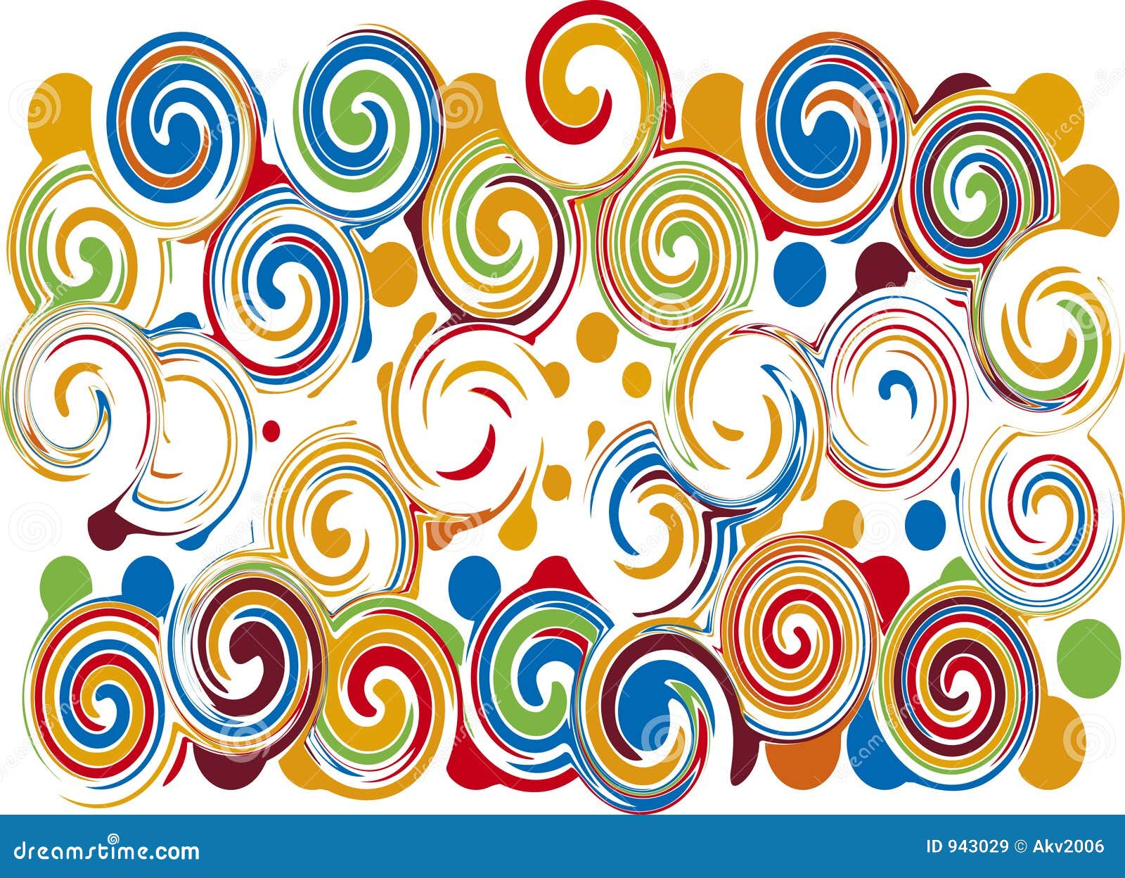 Swirls stock illustration. Illustration of colorful, funky - 943029