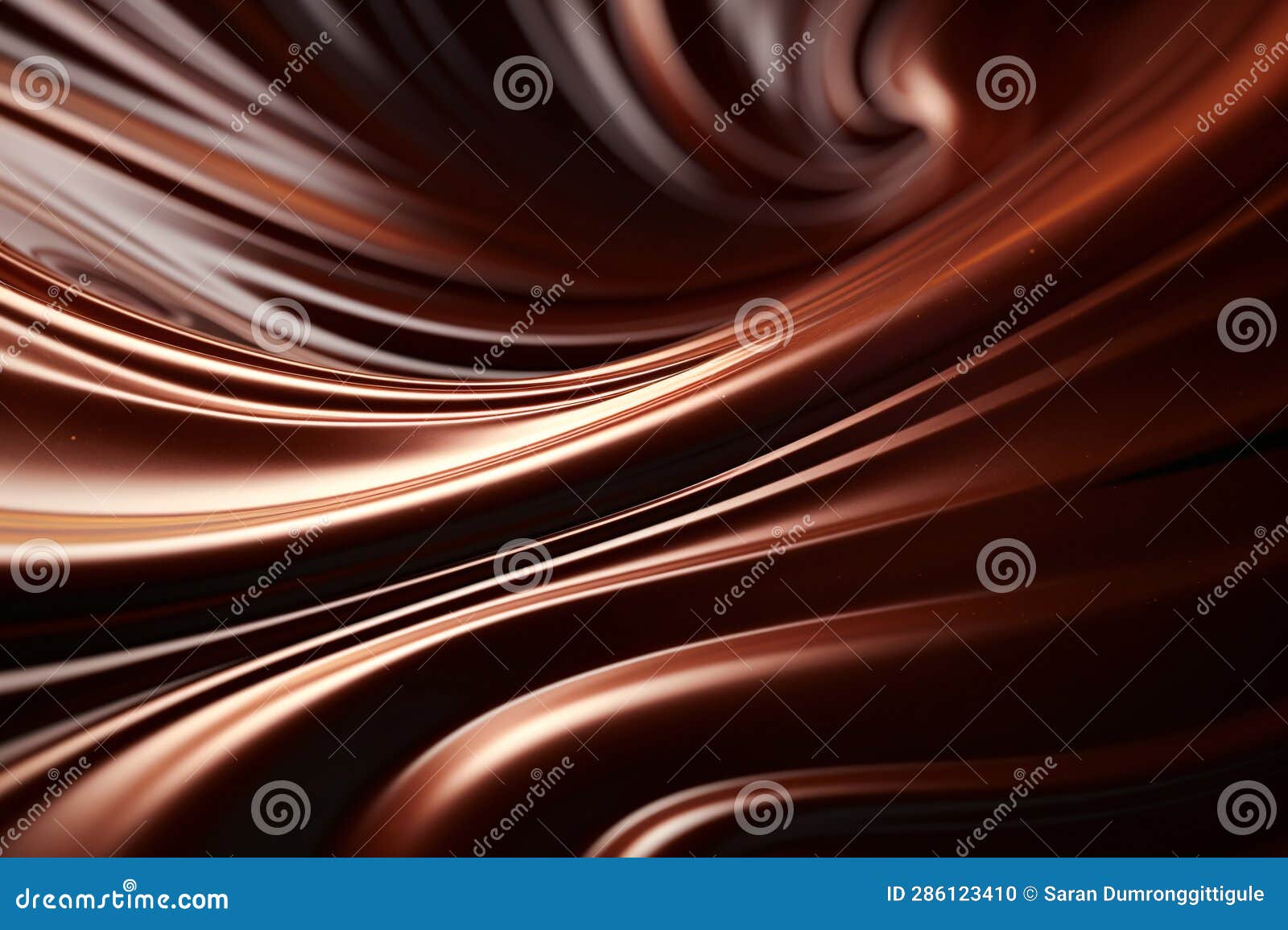 Dance of Light and Shadow - Swirls of Chocolate Cream Against Luminous ...