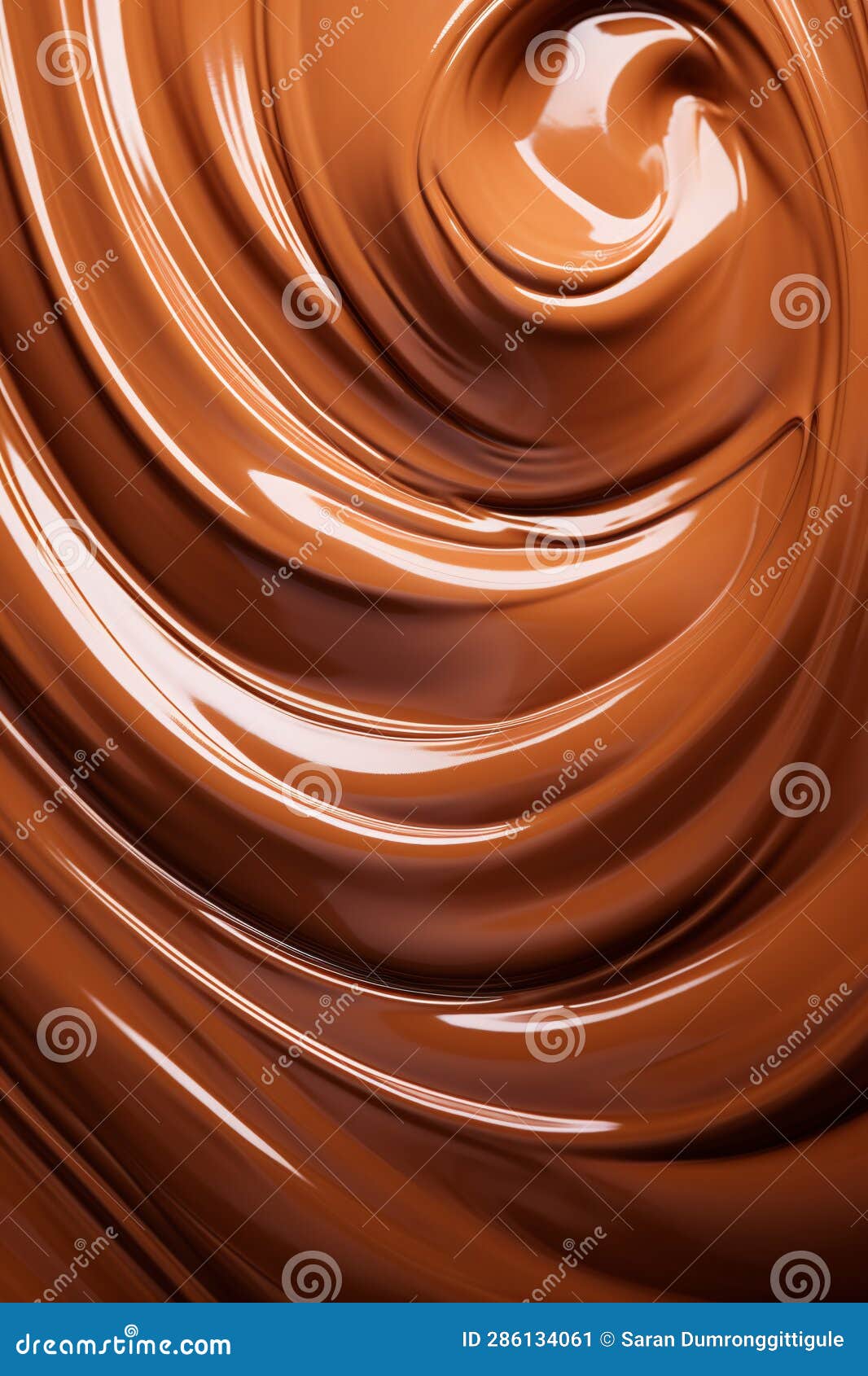 Dance of Light and Shadow - Swirls of Chocolate Cream Against Luminous ...