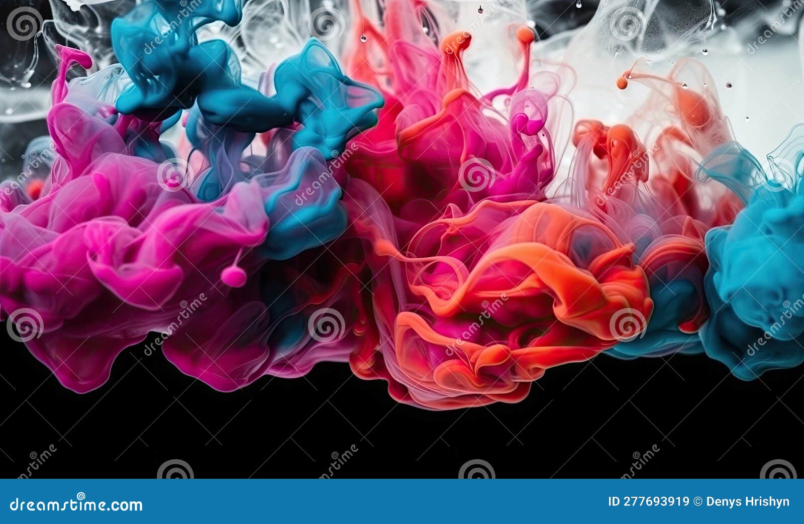 Swirls of Colorful Ink in Water Create Stunning Abstract Art Creating ...