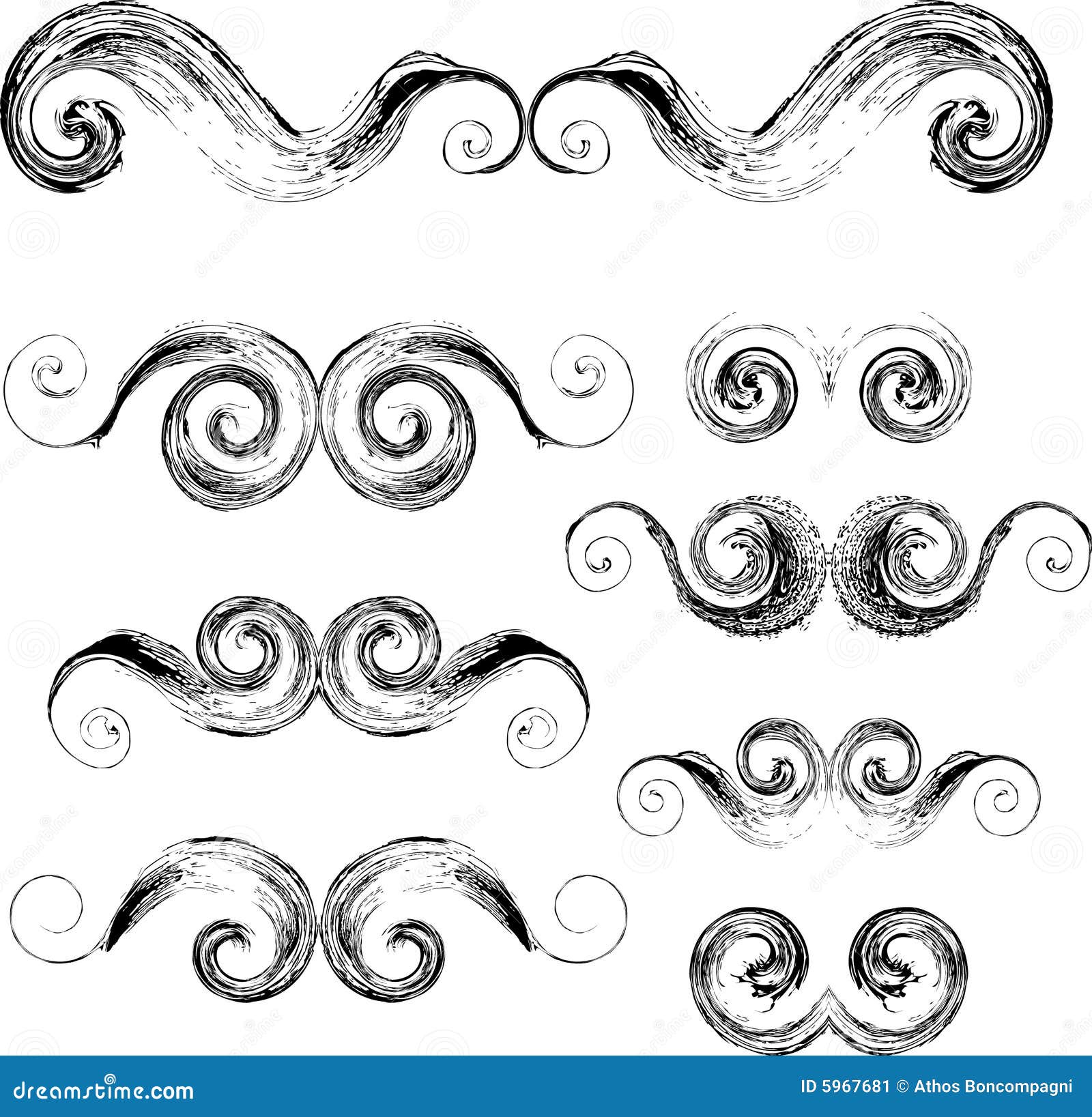 Swirls elements stock vector. Illustration of curve, pattern - 5967681