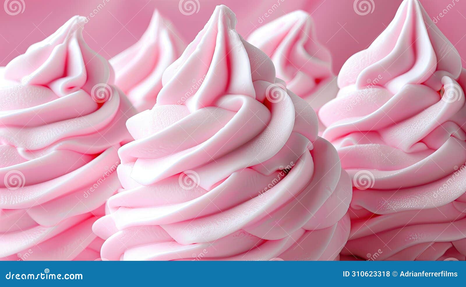 Swirls of Light Pink Soft Serve Ice Cream. Stock Photo - Image of ...