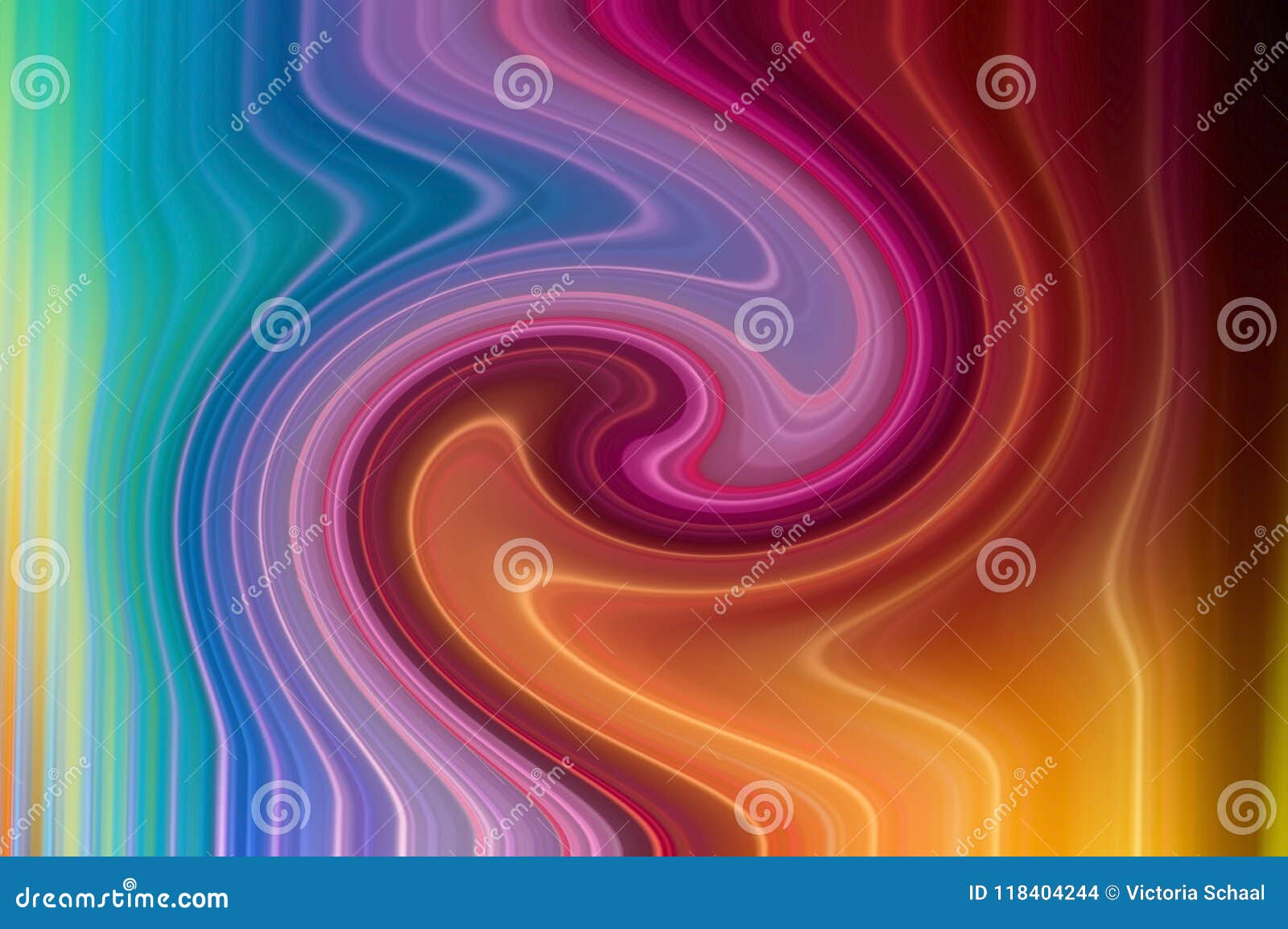 Swirls of rainbow colour stock illustration. Illustration of spectrum ...