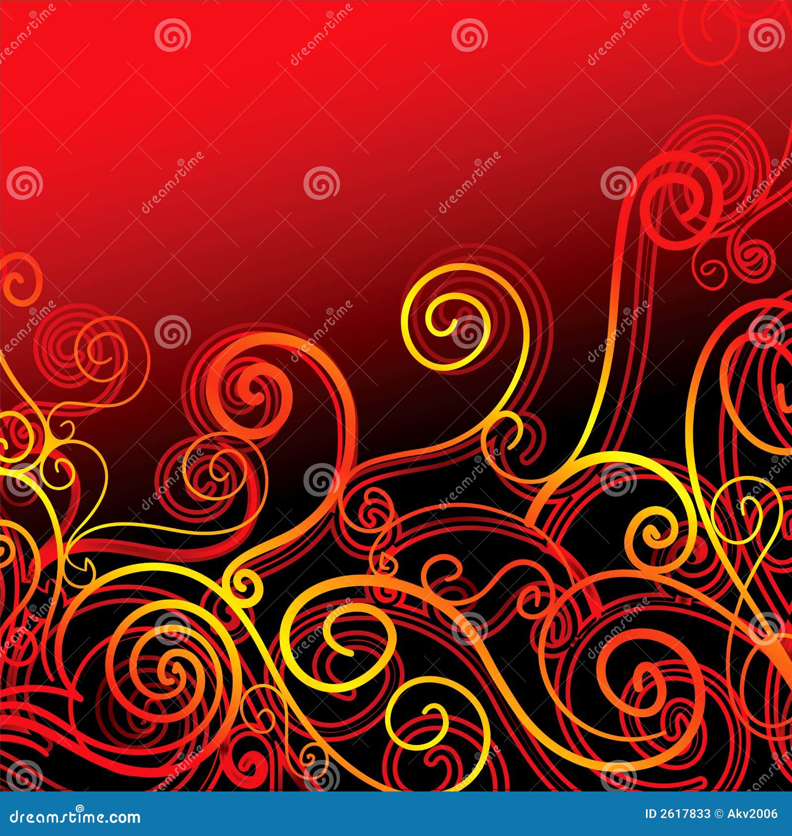 Swirls on red stock vector. Illustration of alternative - 2617833
