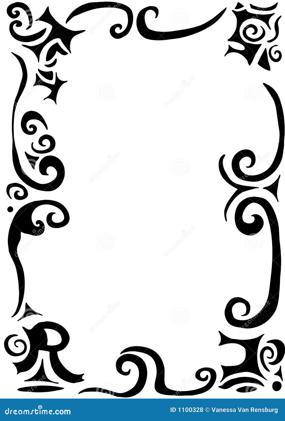 Simple Swirl Design Border