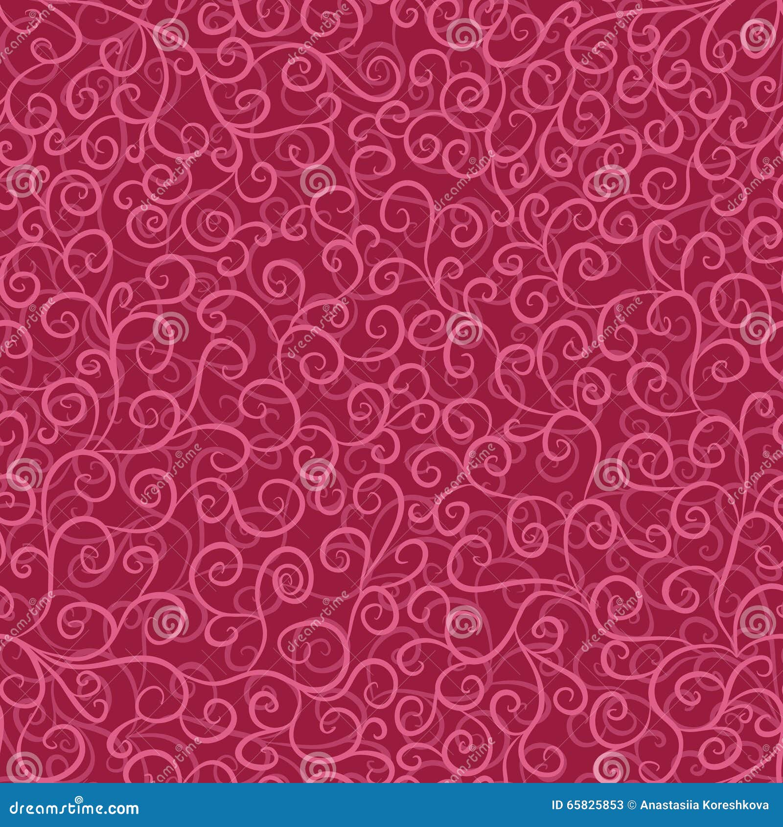 Swirls seamless pattern stock vector. Illustration of element - 65825853