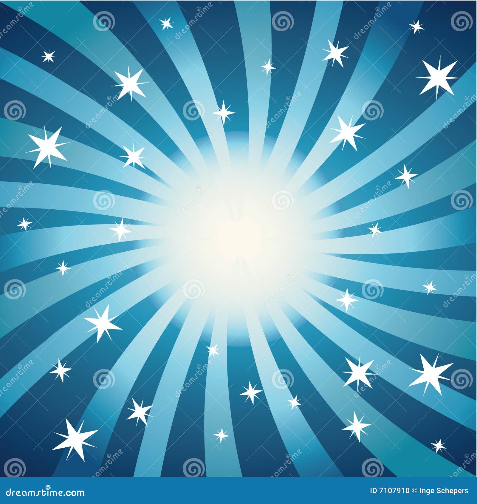 Swirls and Stars (Blue) stock vector. Illustration of festive - 7107910