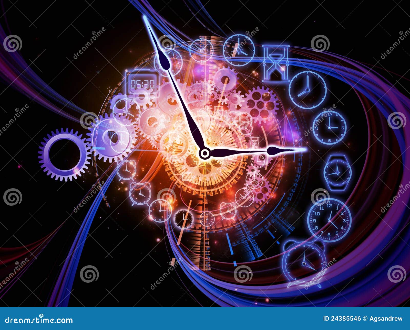 Swirls of time stock illustration. Illustration of creative - 24385546