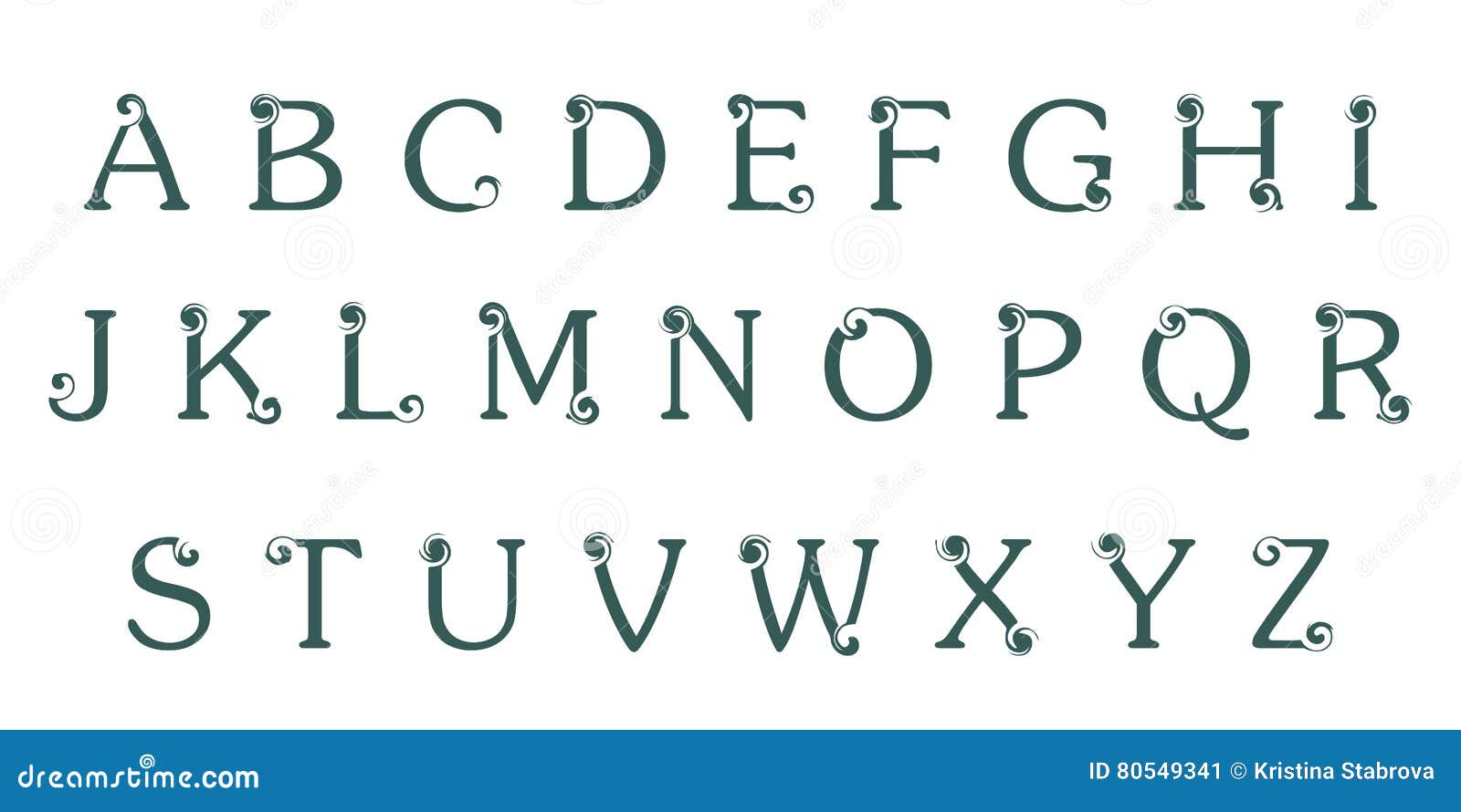 Swirly Alphabet, Vector | CartoonDealer.com #80549444