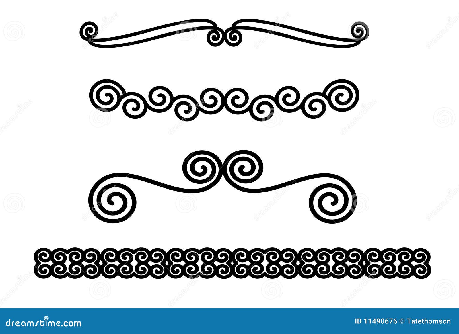 Swirly Line Border