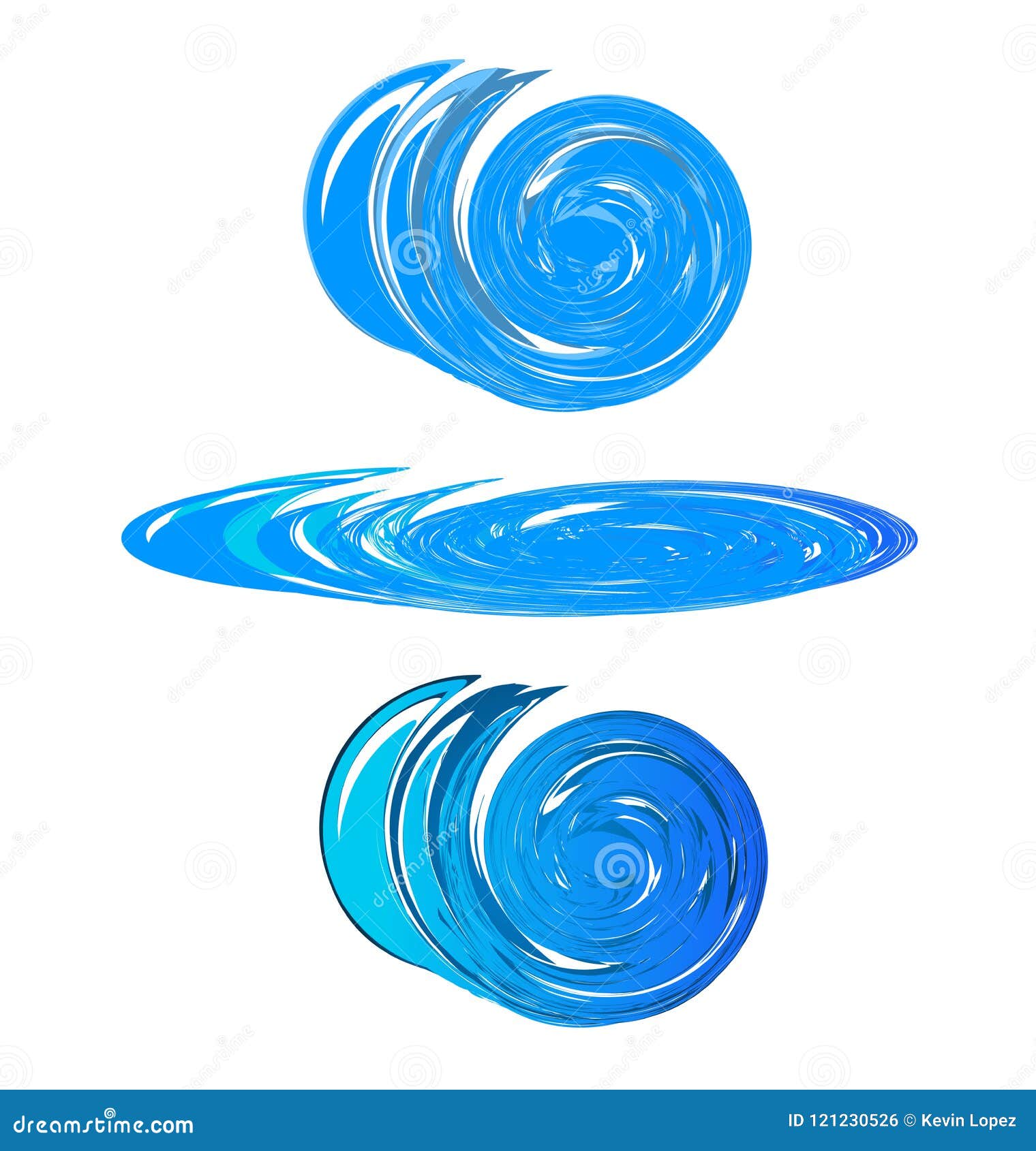 Swirly Circular Water Icon Vector Stock Vector - Illustration of icon ...
