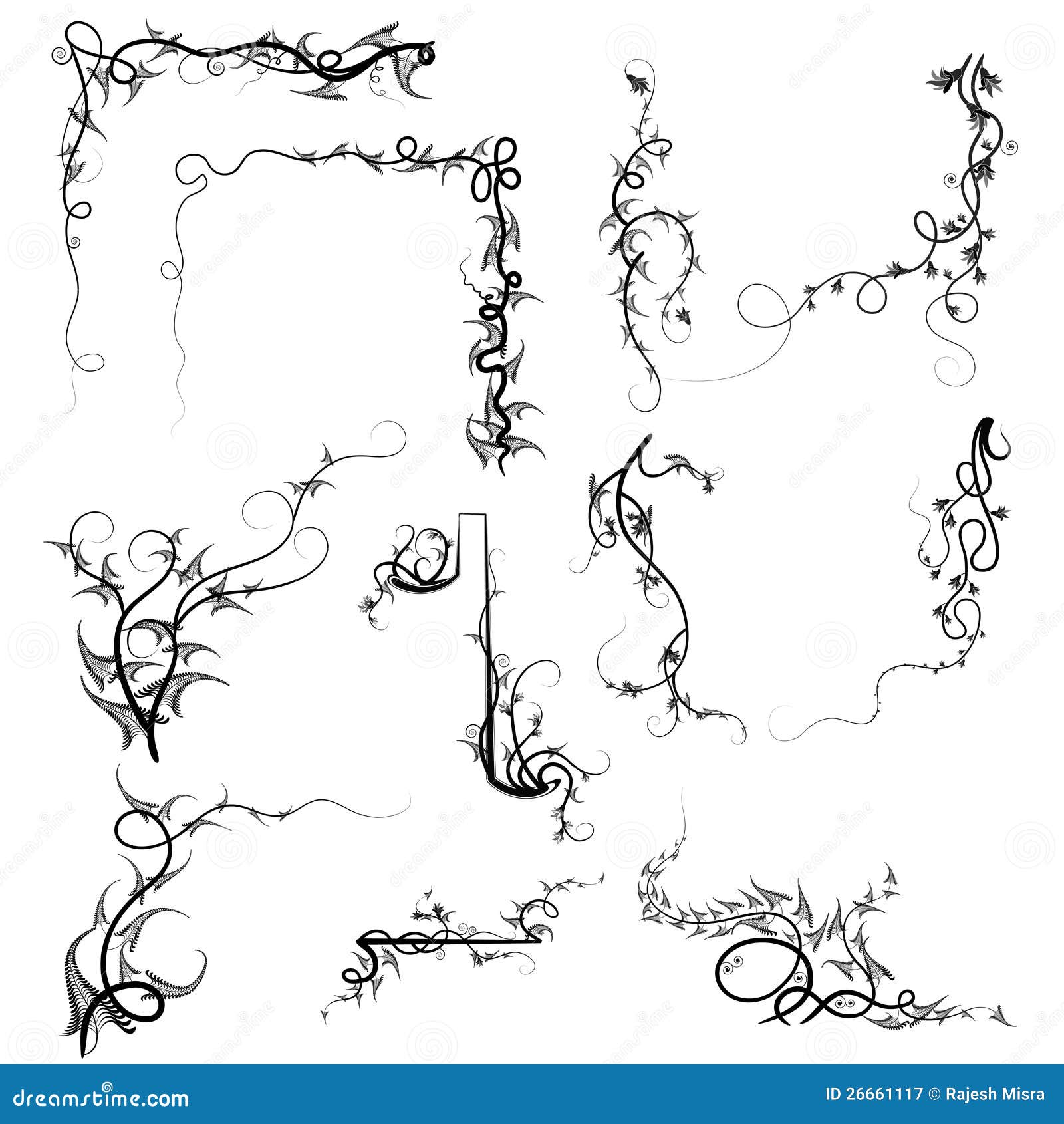 Swirly curly vines stock illustration. Illustration of vines - 26661117
