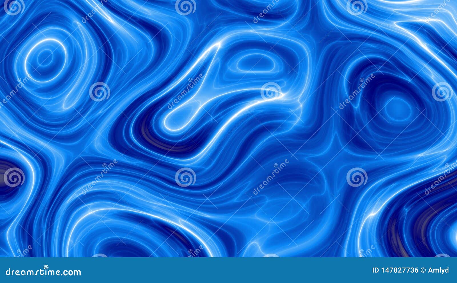 Swirly Doodle Background in Blue and Widescreen Stock Illustration ...