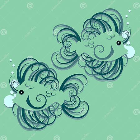 Swirly fish stock vector. Illustration of ocean, swirl - 8076085