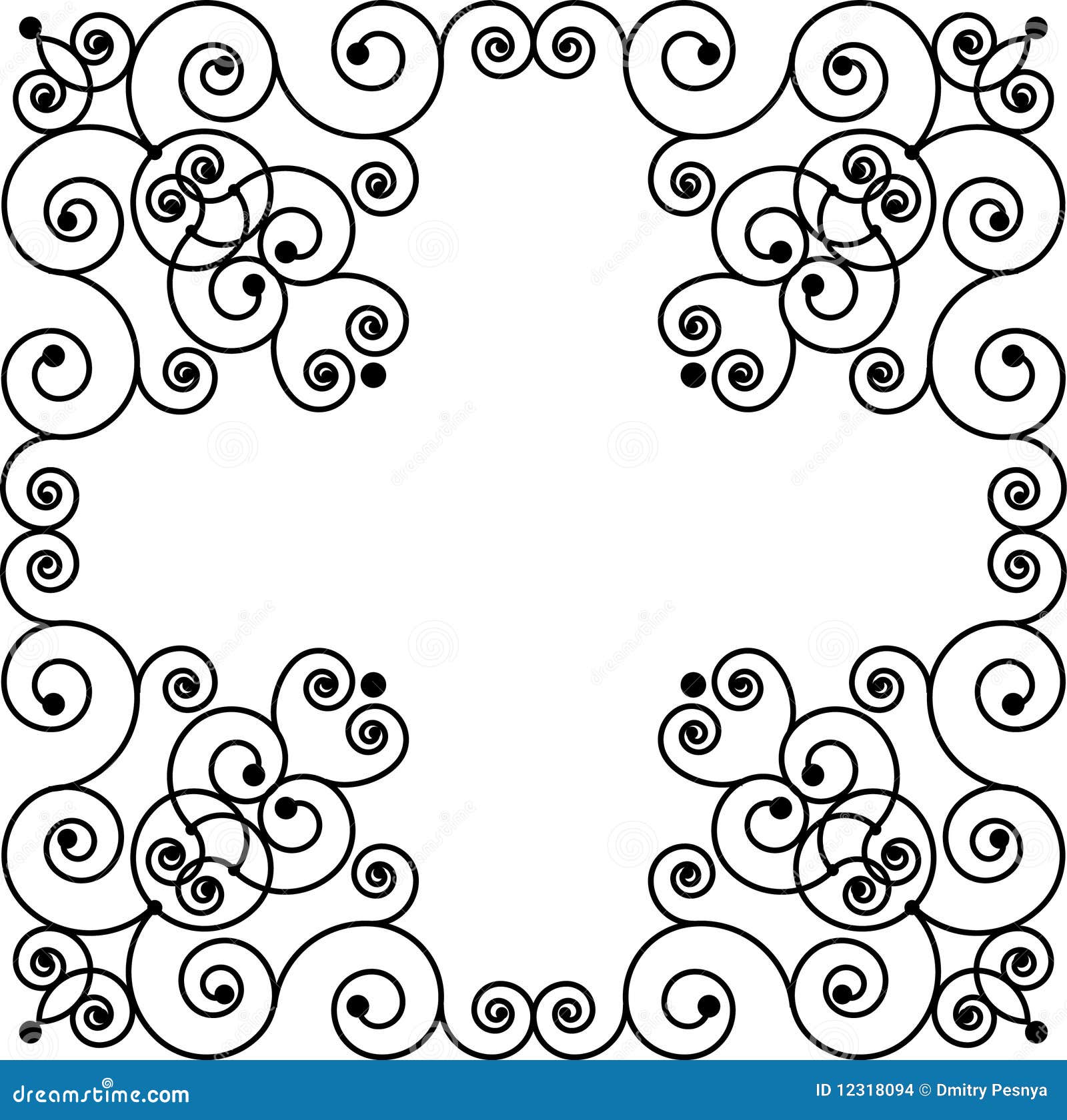 Swirly frame stock illustration. Illustration of celtic - 12318094