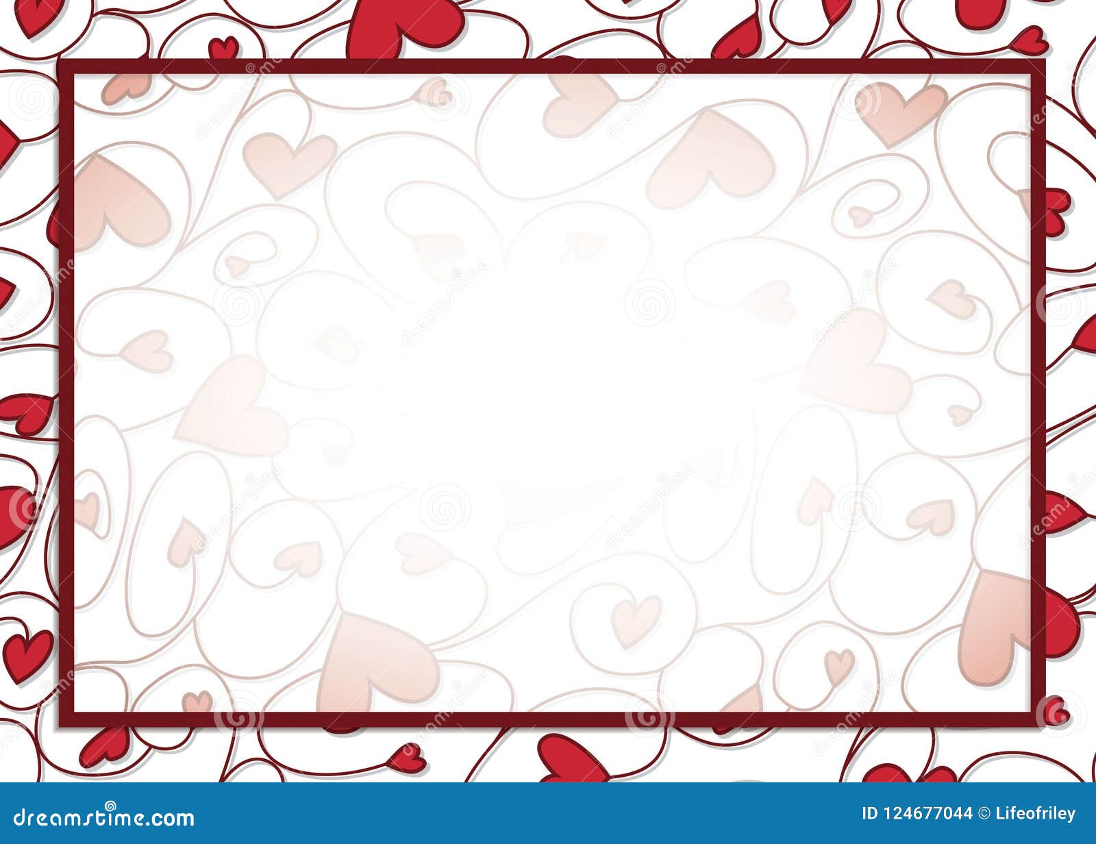 Swirly Heart Border in Vector Format. Stock Vector - Illustration of ...