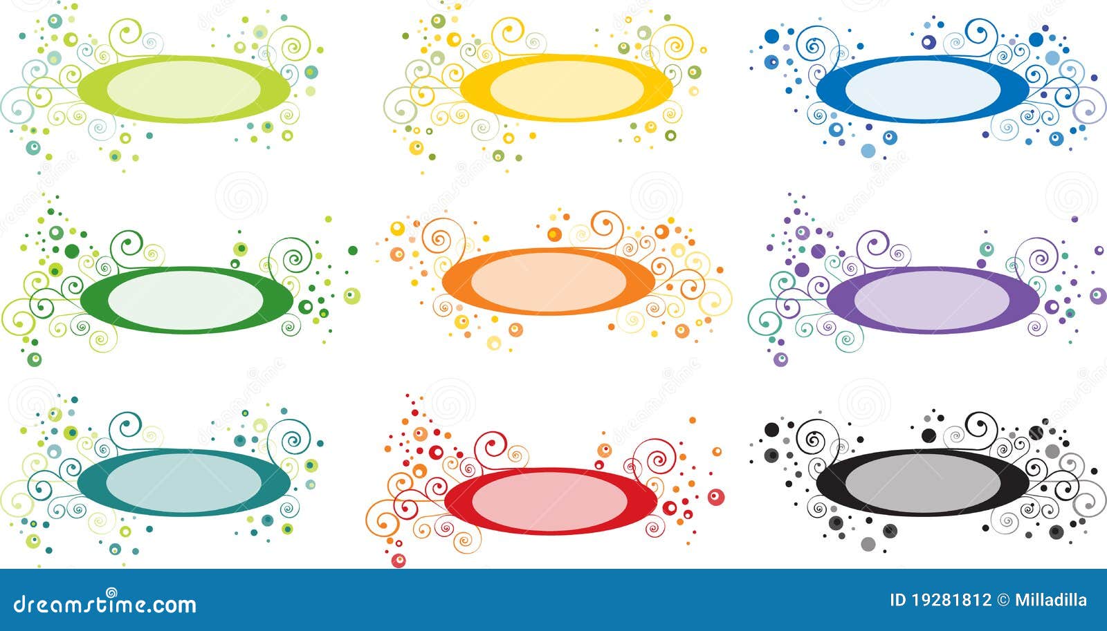 Swirly label stock vector. Illustration of brand, design - 19281812