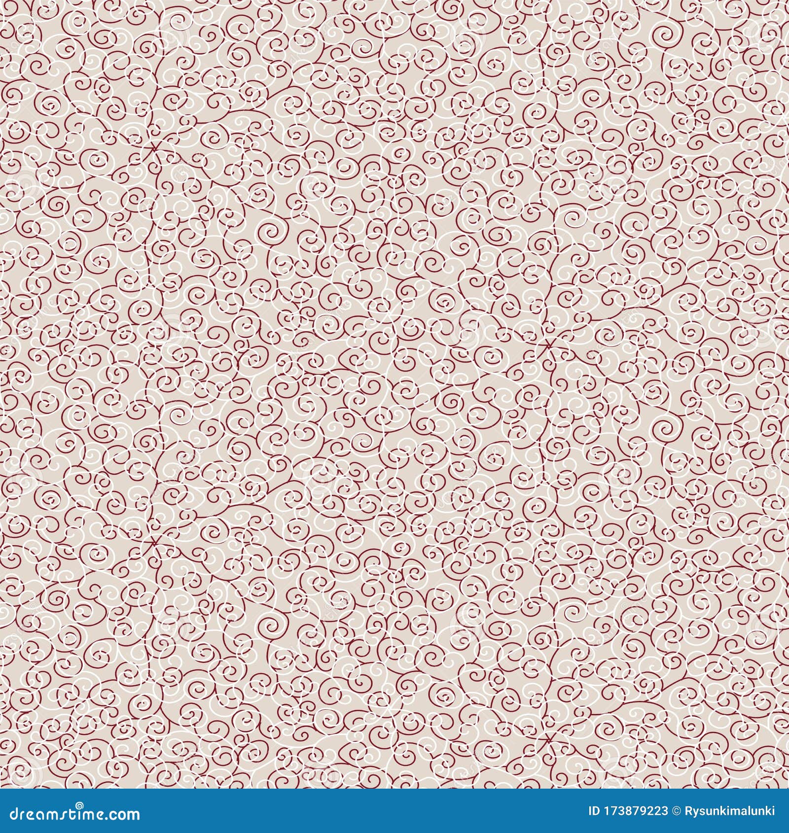 Swirly Lines Seamless Vector Texture Pattern Stock Vector ...